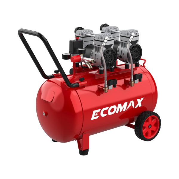 EU ONLY 100L Quiet Dual Motors Air Compressor - Ecomax Products Store