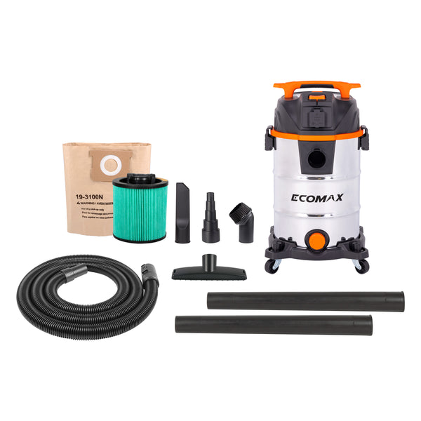 EU ONLY 30L Semi-Auto Filter Cleaning Stainless Steel Vacuum with PTA ...